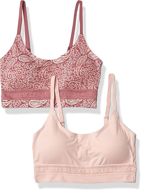 Lucky Brand Women's Seamless Wire-Free Comfort Lounge Bra Multi-Pack at ...