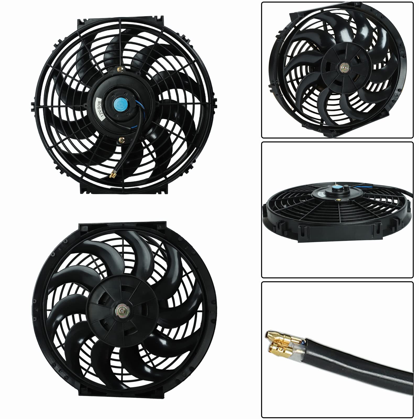 Mua 12" inch Slim Fan Pull Electric Radiator Cooling Fans 12V Mount Kit ...