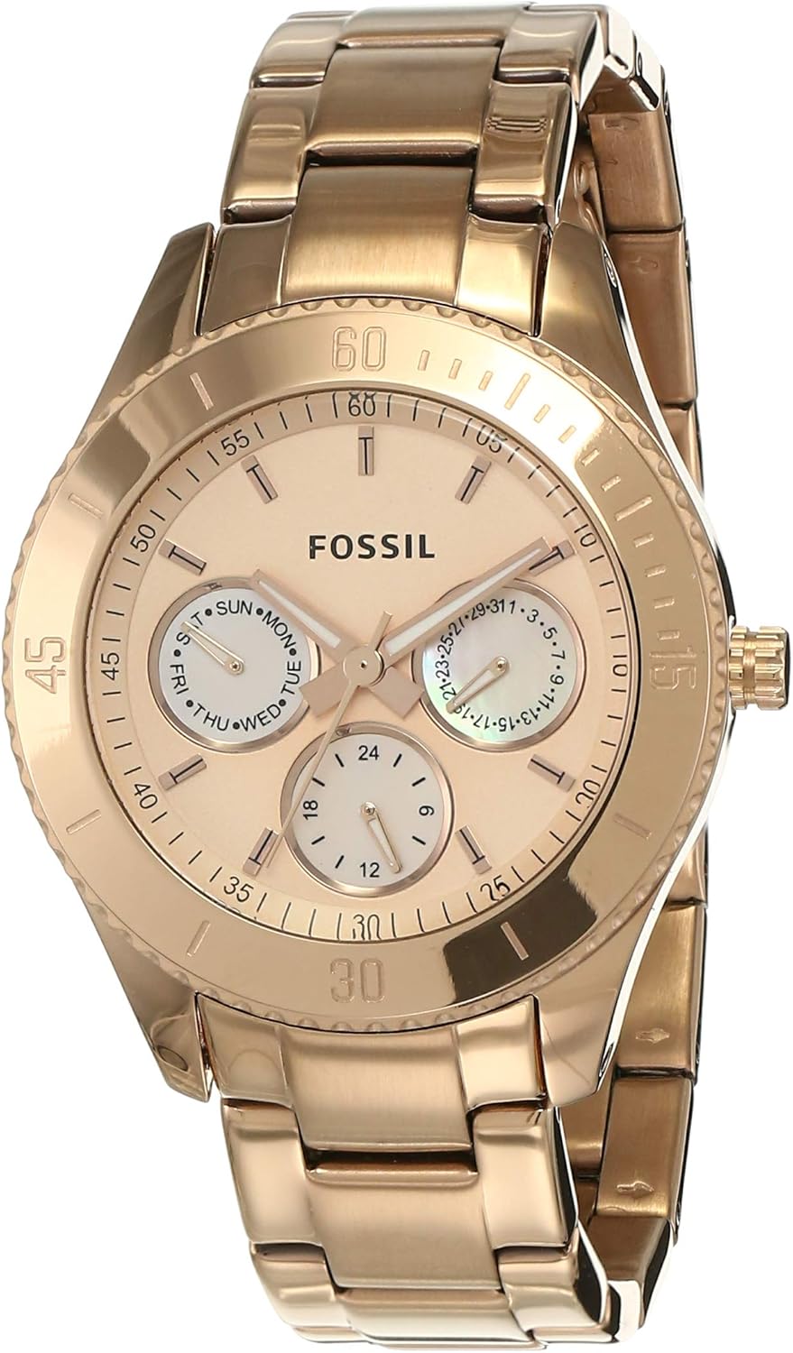 FOSSIL MULTIFUNCTION ROSE GOLD-TONE FEMME 38MM CHRONOGRAPHE MONTRE ...