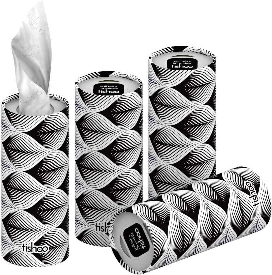 tishoo Luxury Tissue Tubes. 4 Tubes in Plastic-Free Packaging ...