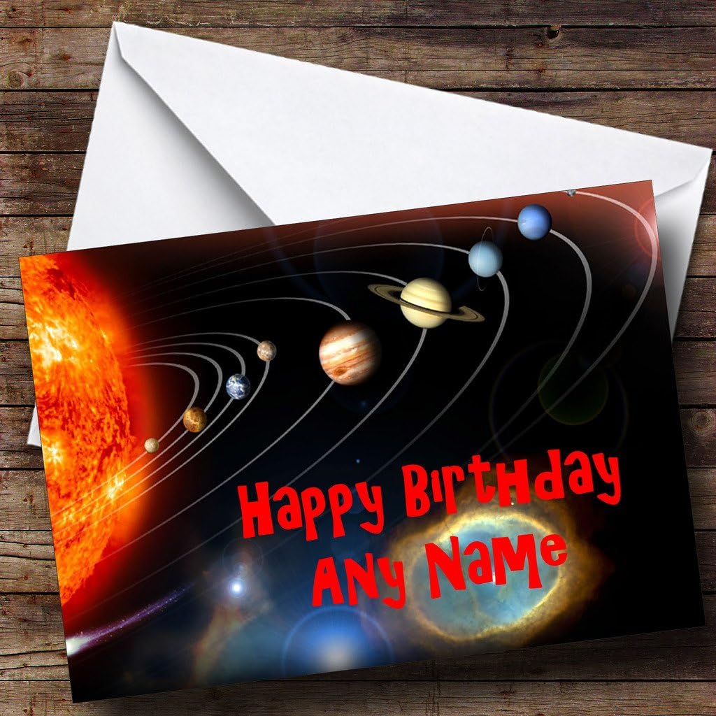 The Solar System Personalised Birthday Card: Amazon.co.uk: Office Products