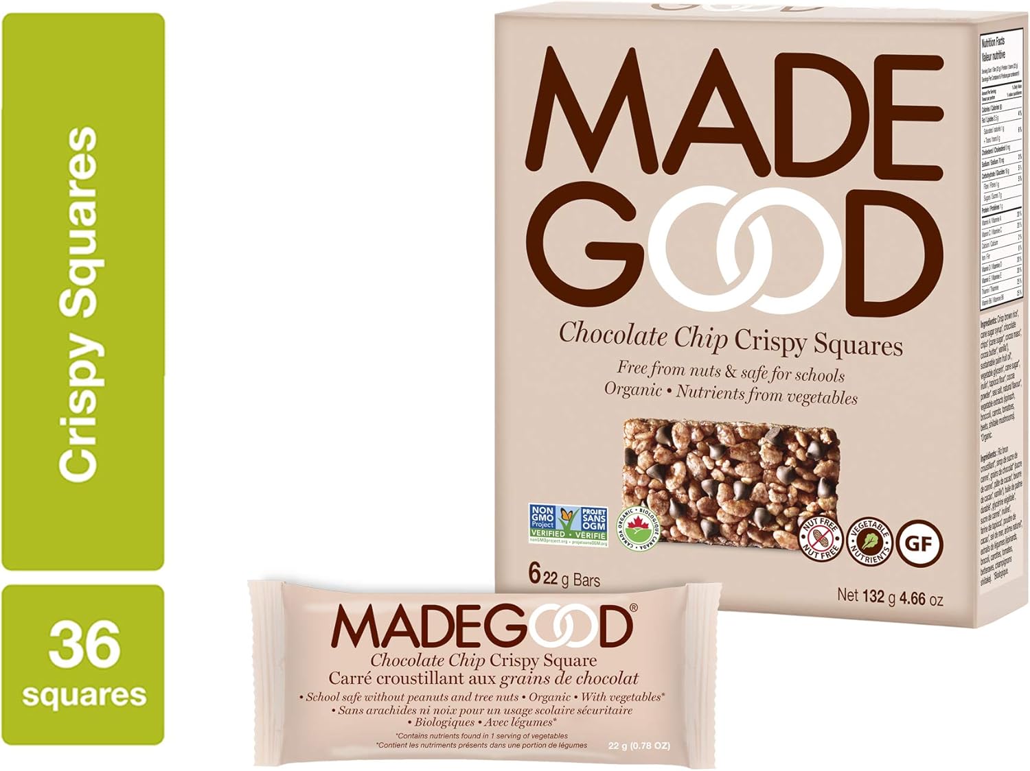 Made Good Chocolate Chip Crispy Squares, 0.792 kg: Amazon.ca: Grocery