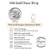 Gold Nose Ring - Tiny Thin 20 Gauge 7mm Nose Hoop - Small 14k Gold ...