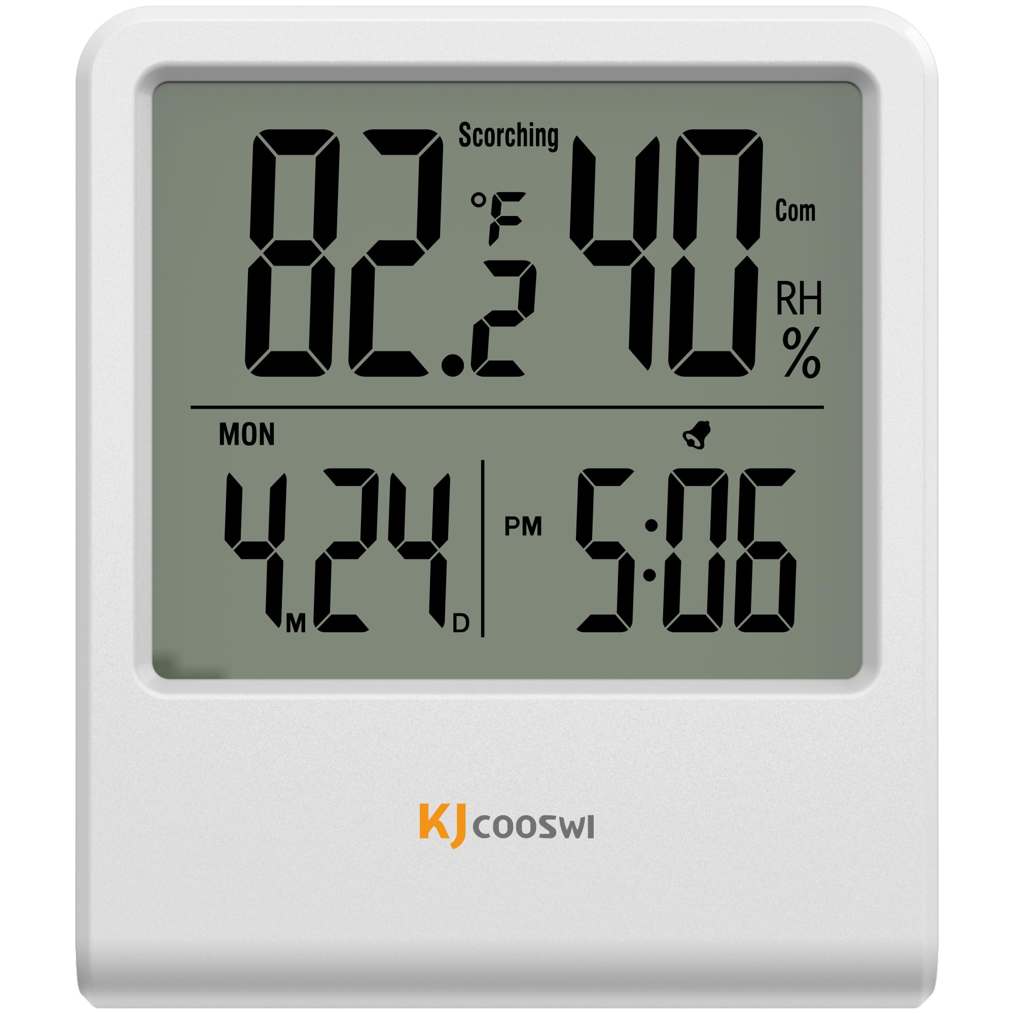 Indoor Thermometer, Room Thermometer and Hygrometer with Clock ...