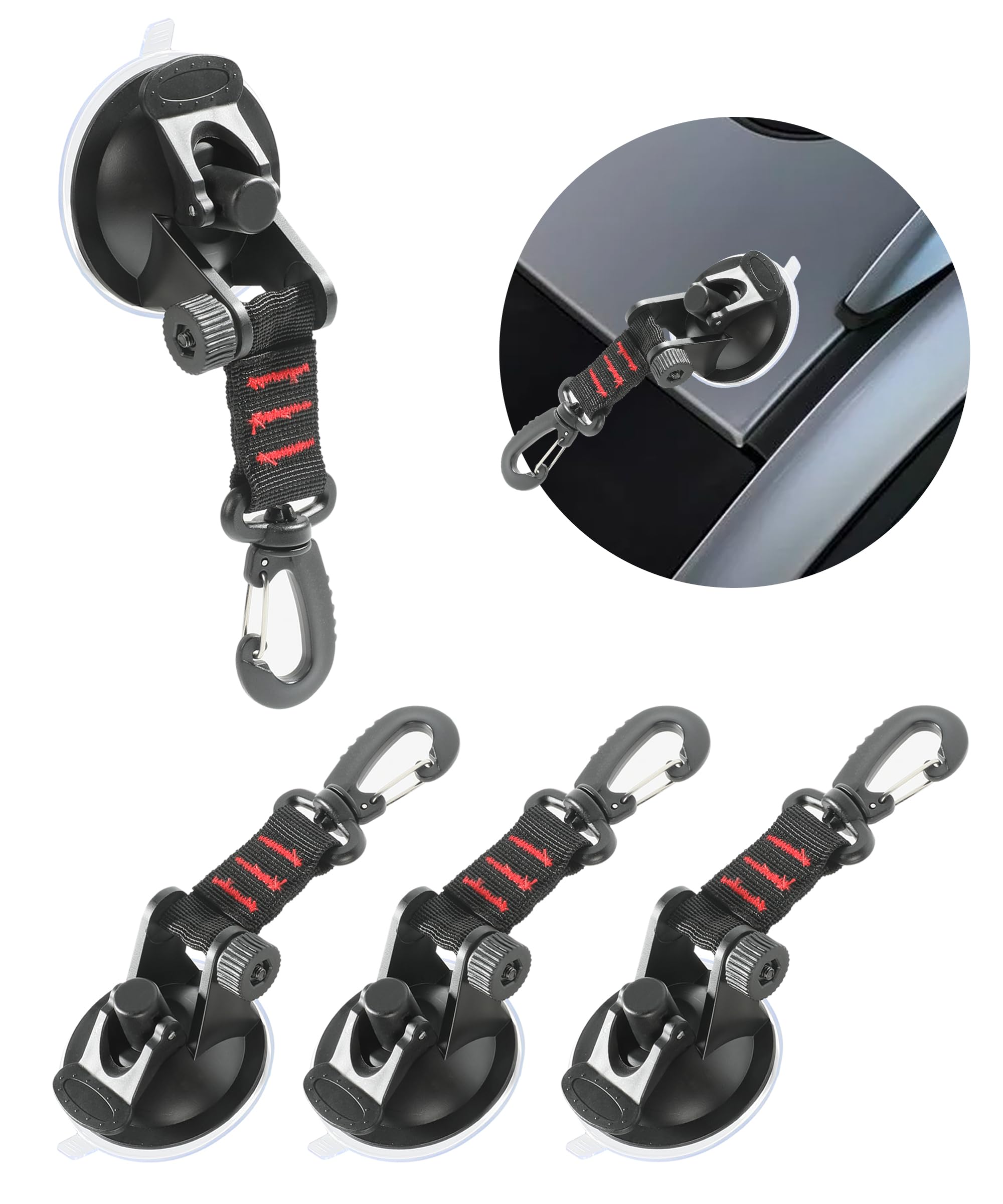 Mua 4 Pieces Heavy Duty Suction Cups,Suction Cup Anchor with Securing ...