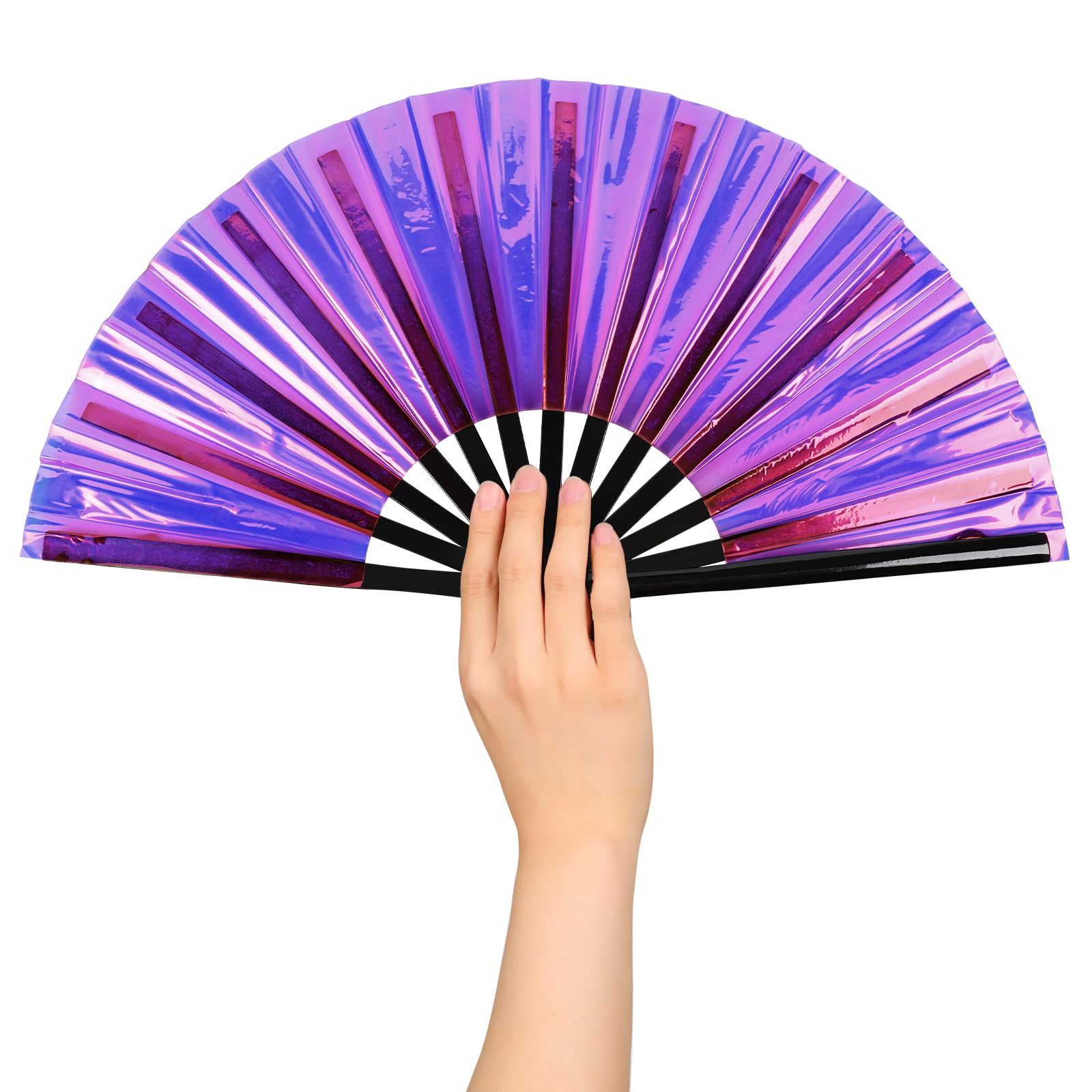 Boots on The Ground Fan,New Large Holographic Folding Hand Fan Line ...