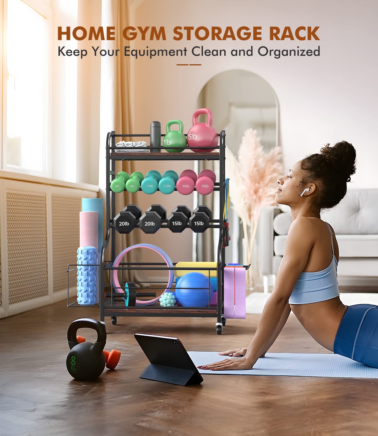 Mua Weight Rack for Dumbbells, All in One Home Gym Storage Rack for ...