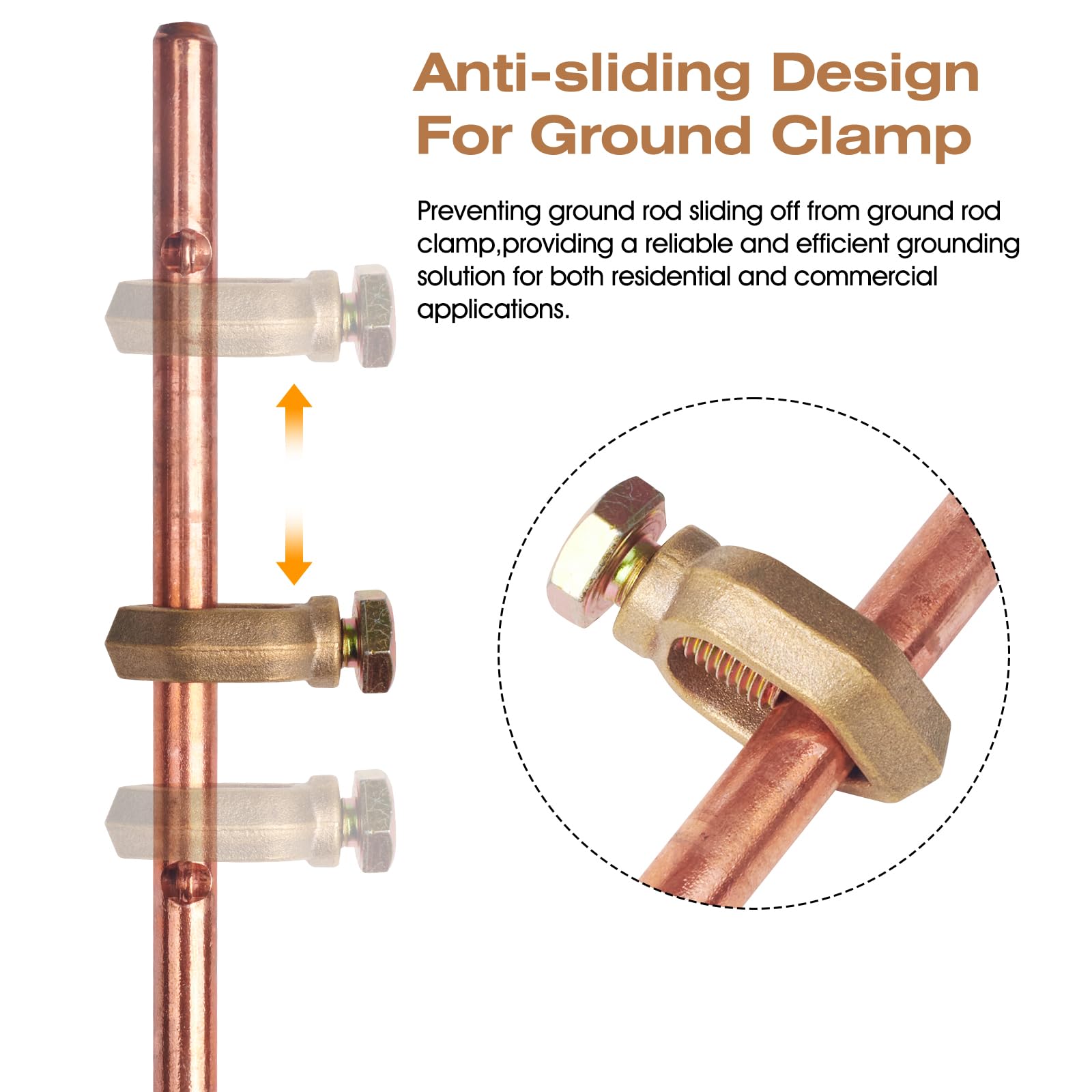 Mua CYANTEKOMS 3 Pack Grounding Rod with Clamp 4 Feet Long Copper ...