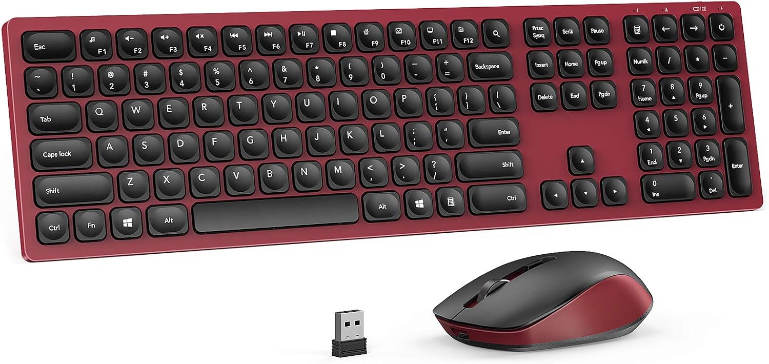 Amazon.com: Rechargeable Wireless Keyboard Mouse Combo, Seenda Ultra ...