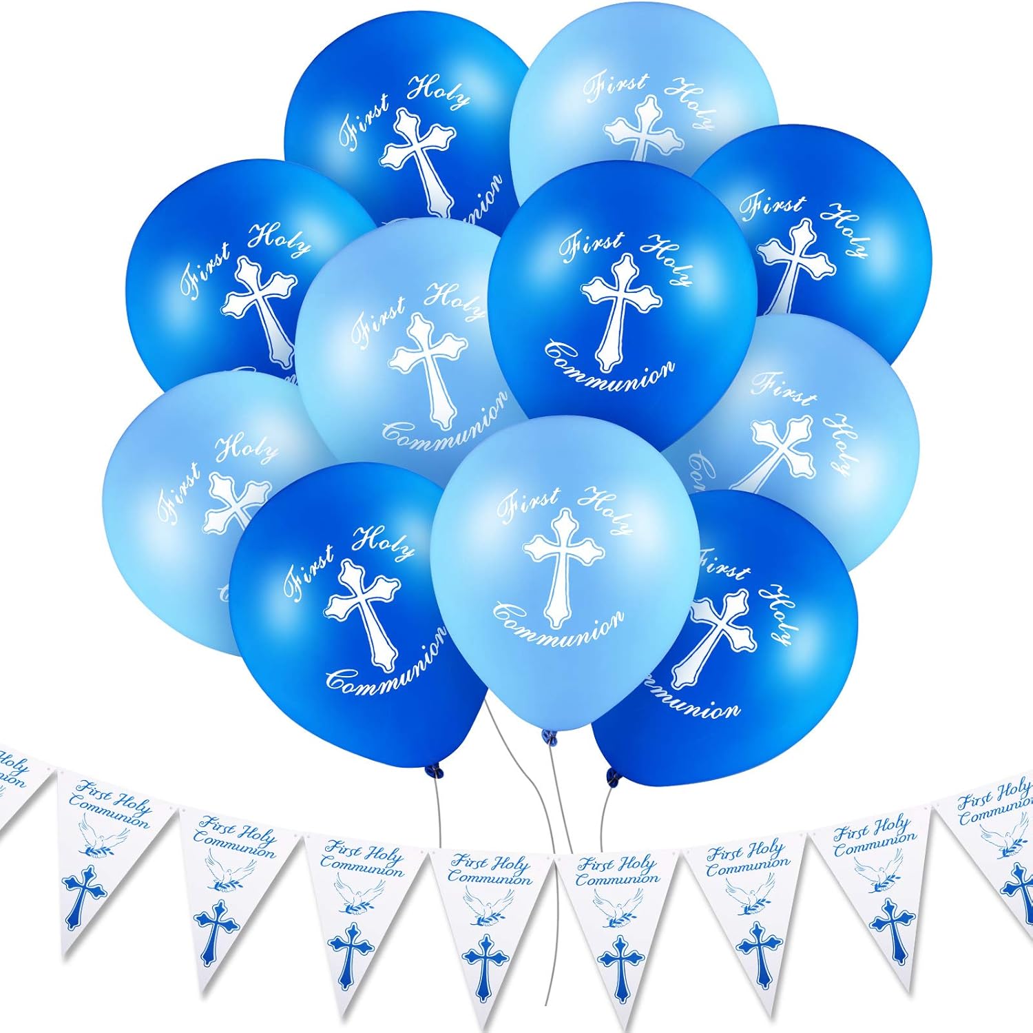 Gejoy First Communion Decorations Set, Includes 20 Pieces First Holy ...