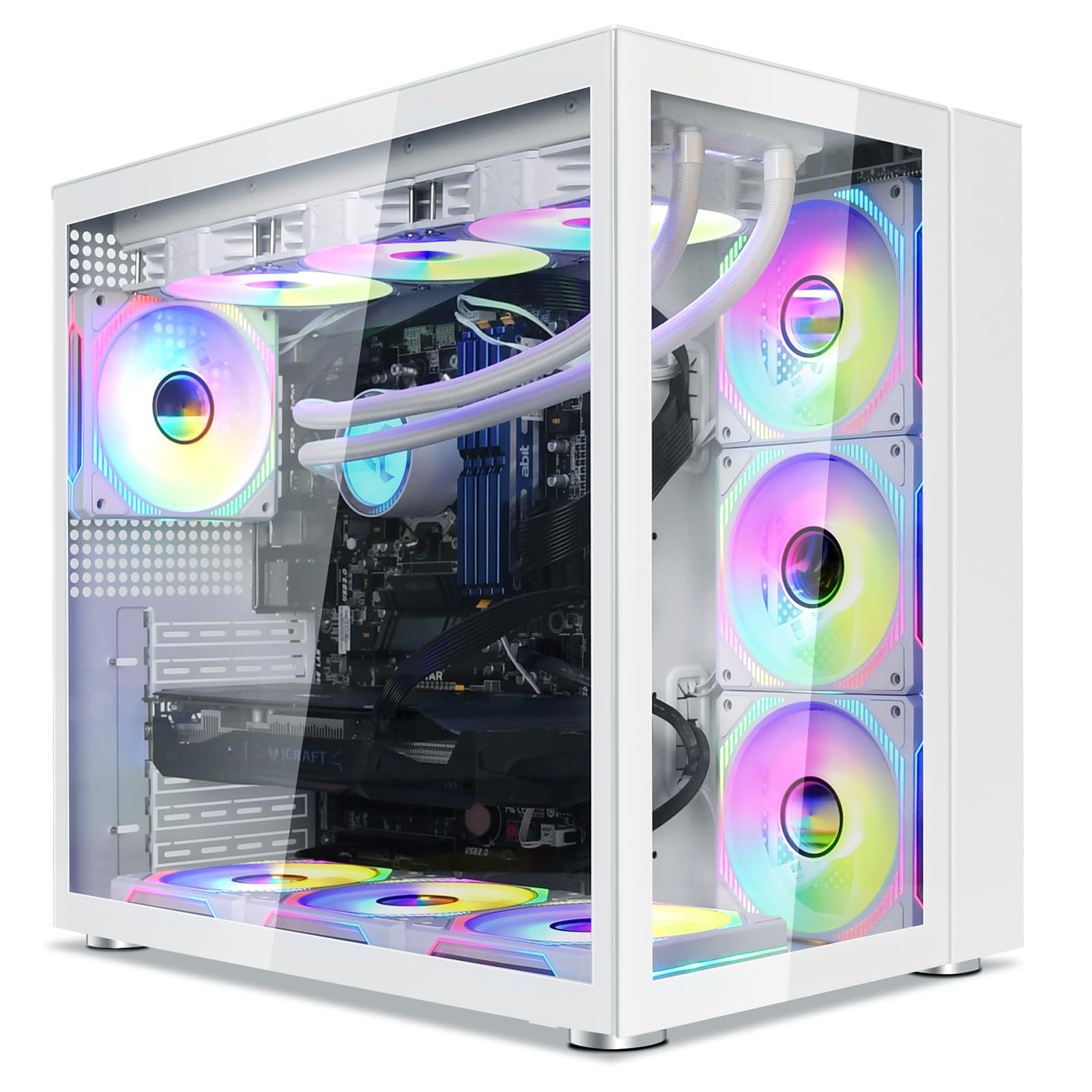Mua GOPIE ATX gaming computer case, P07 Mid tower pc chassis with dual ...