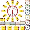 Amazon.com: 45 Set Telling Time Bulletin Board Clock Labels for ...