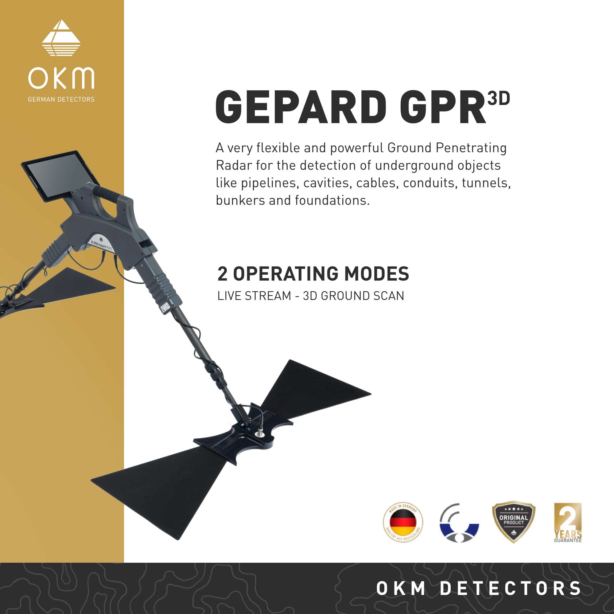 OKM Gepard GPR 3D - Ground Penetrating Radar - Detects Underground ...