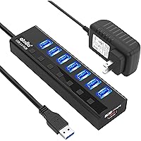 Amazon.com: atolla Powered USB 3.0 Hub, 7 Ports USB Data Hub Splitter Plus 1 Smart Charging Port ...