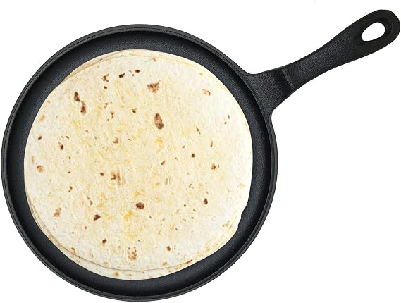 Amazon.com: Cast Iron Round Comal 10" - Heavy Duty & Pre-Seasoned ...