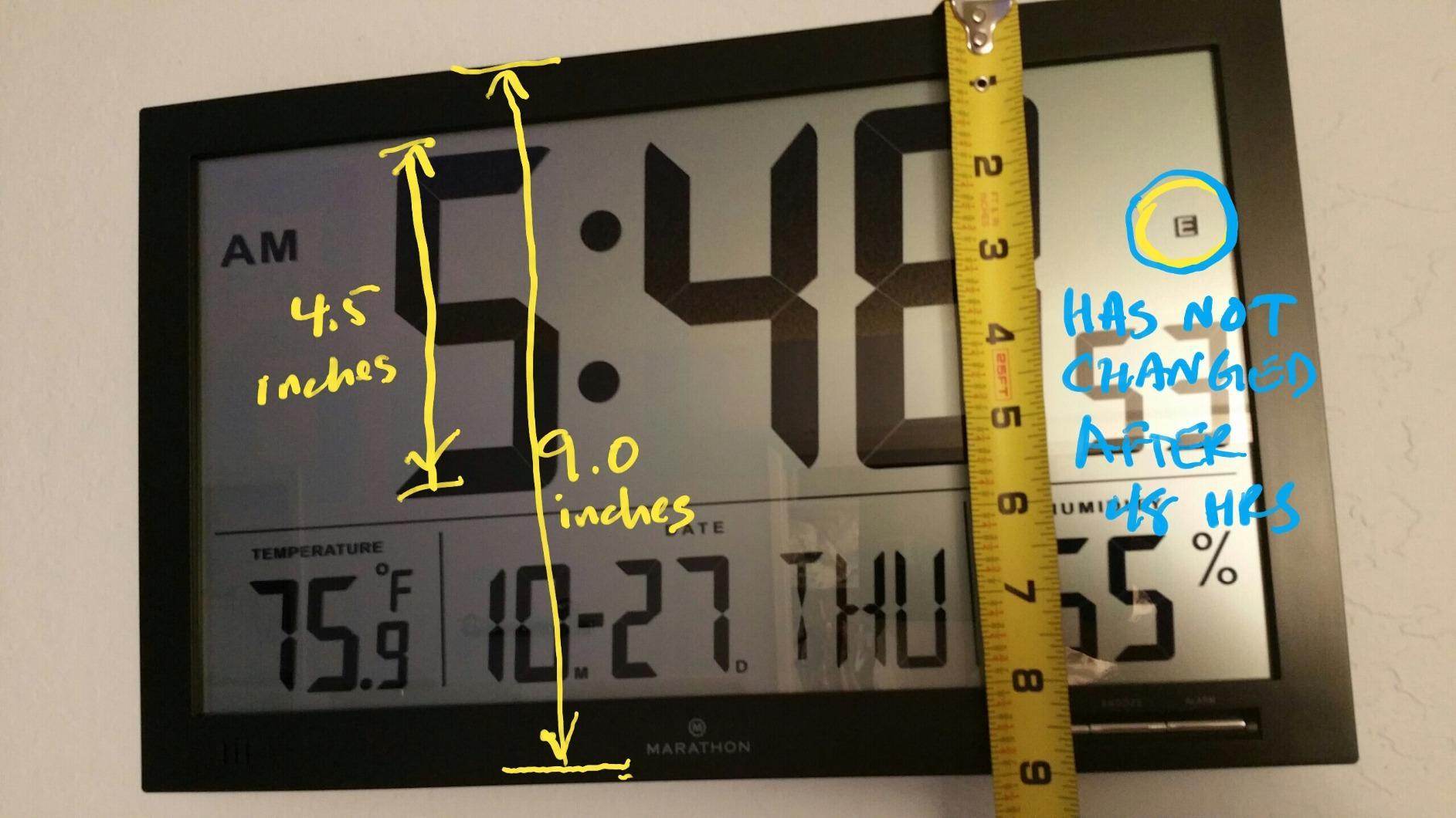 $15/mo - Finance Marathon Slim Jumbo Atomic Wall Clock, Black - Large ...