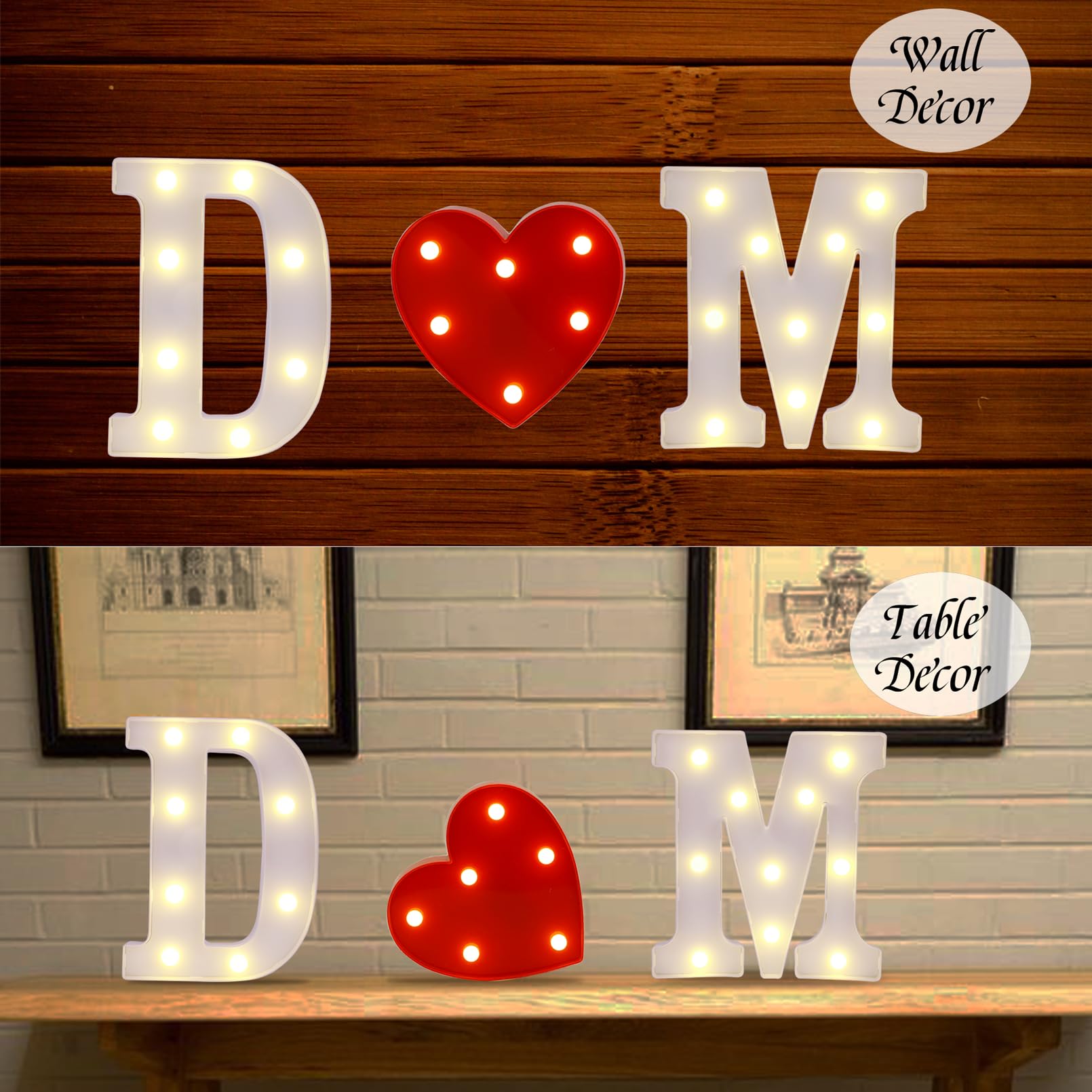 LED Marquee Sign Light Up Letters, 26 Alphabet Light Up Letters Sign ...