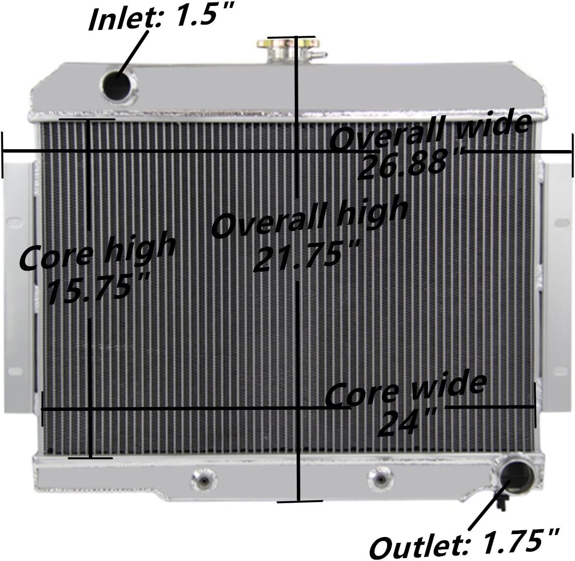 Replacement Parts Primecooling 4 Row All Aluminum Radiator 2X12 Fan ...