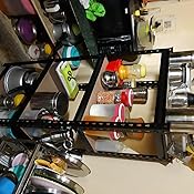 STAR WORK Black Adjustable 4-Shelf Shelving Unit Storage Rack Utility ...