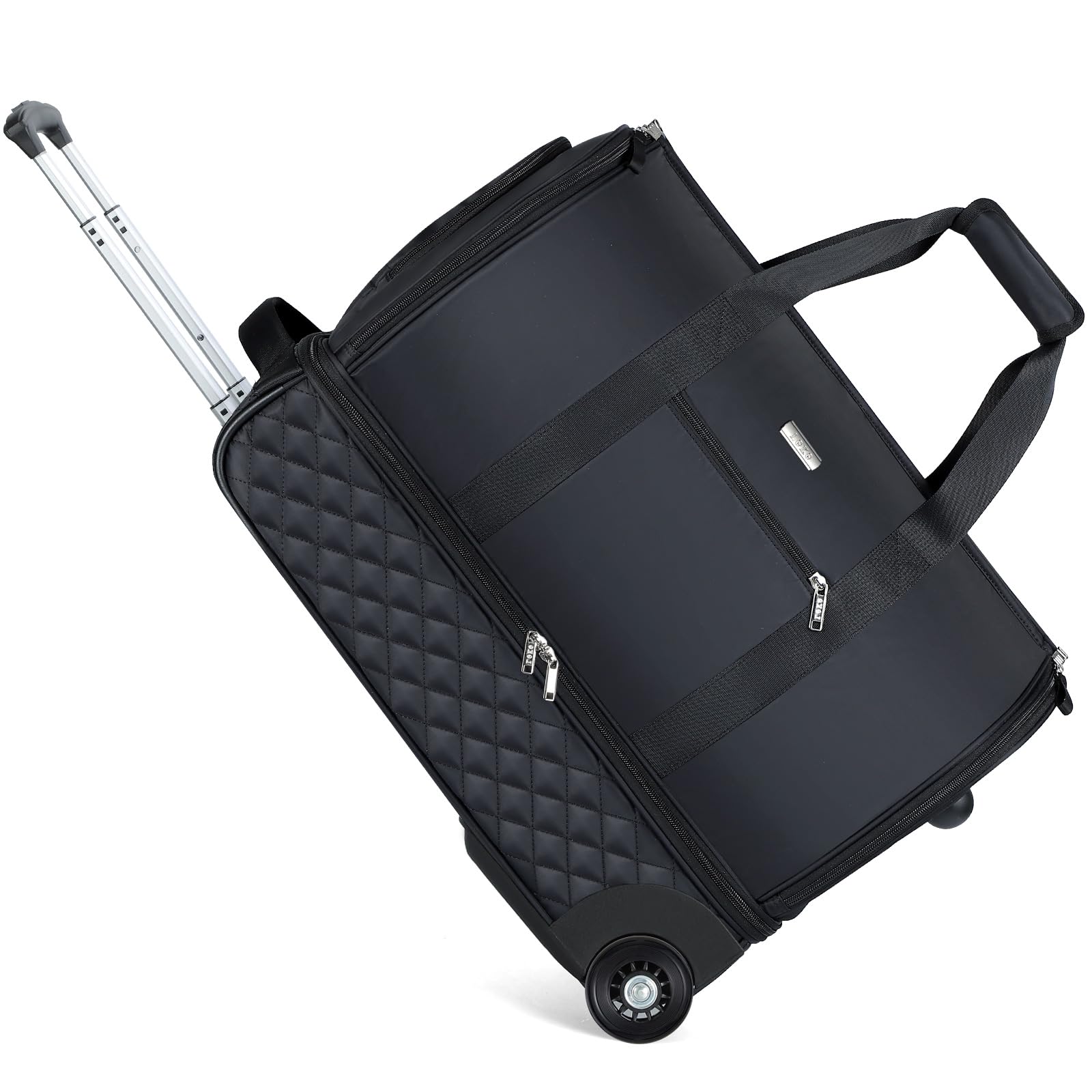 Lekeinchi Rolling Garment Bag for Travel - Convertible Duffel Bag with ...