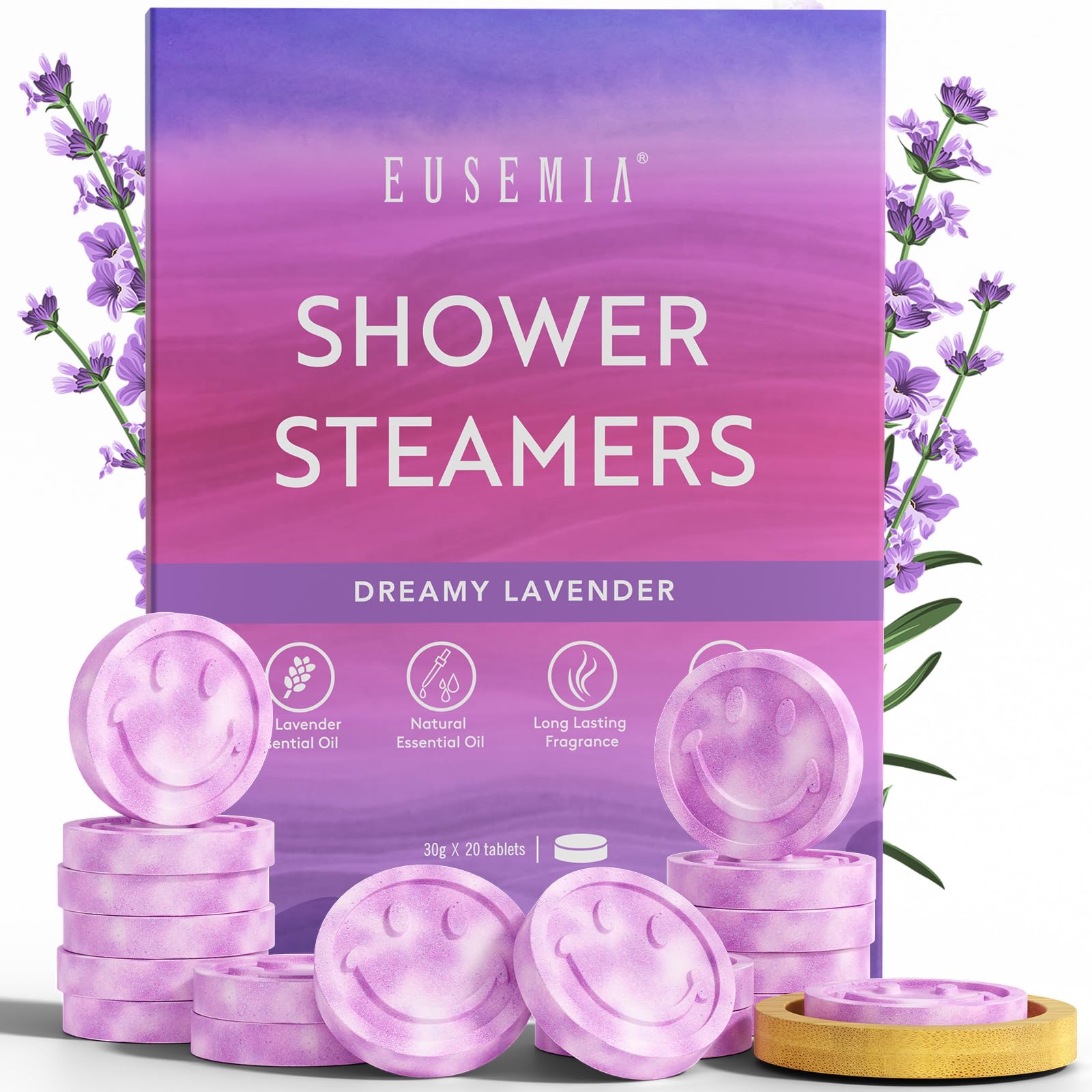 Shower Stuff Steamers Lavender wtih Tray,Shower Tablets for Women ...