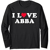 Amazon.com: I Love Abba Matching Girlfriend & Boyfriend Abba Name T ...