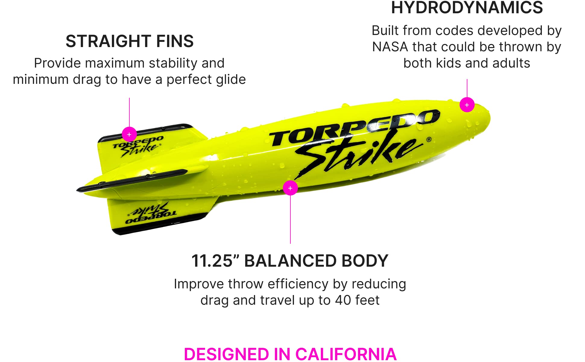 Mua Torpedo Strike DartFin 11.25" Pro Size Pool Torpedo Rocket Glides ...