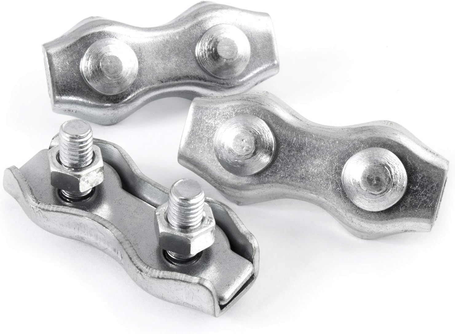 5 x Galvanised steel duplex wire rope clip 6 mm – BigaMart