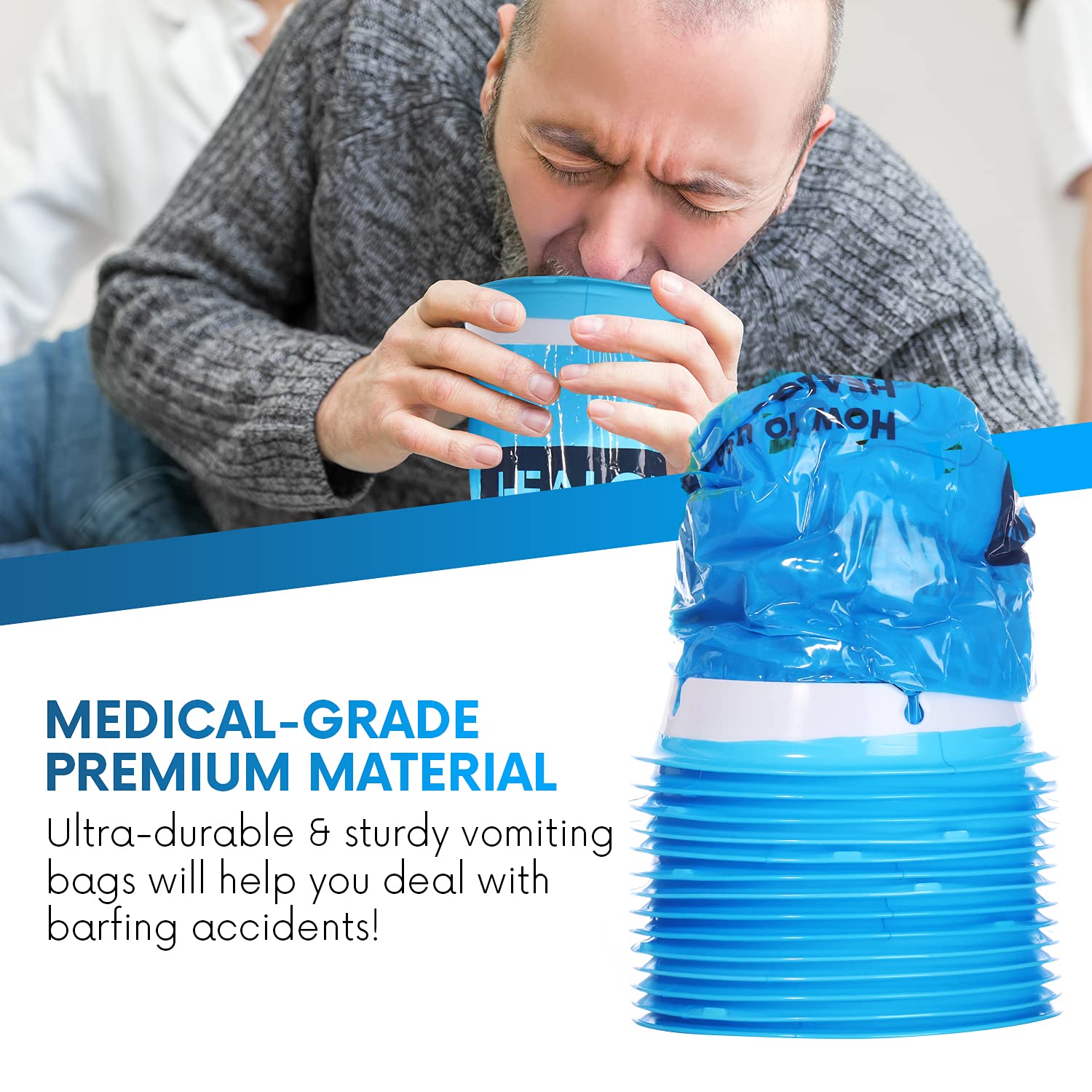 Mua Hospital Vomit Bags - 24 Pack 1000ml Car Throw Up Bag - for Airsick ...