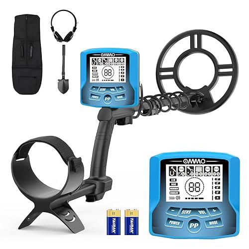 OMMO Metal Detector, Adults Metal Detector with Adjustable Stem, 5 ...