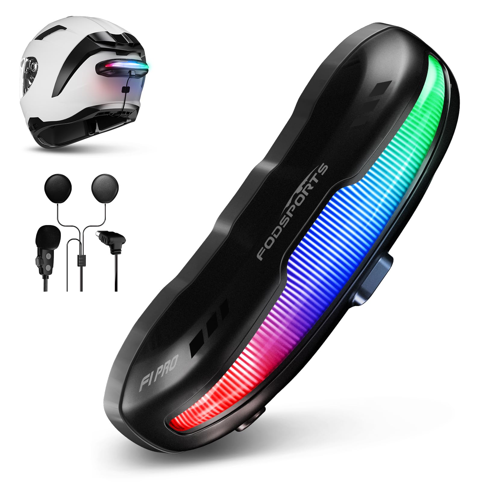 Mua FODSPORTS Motorcycle Bluetooth Headset with Safety Light, F1 PRO 2 ...