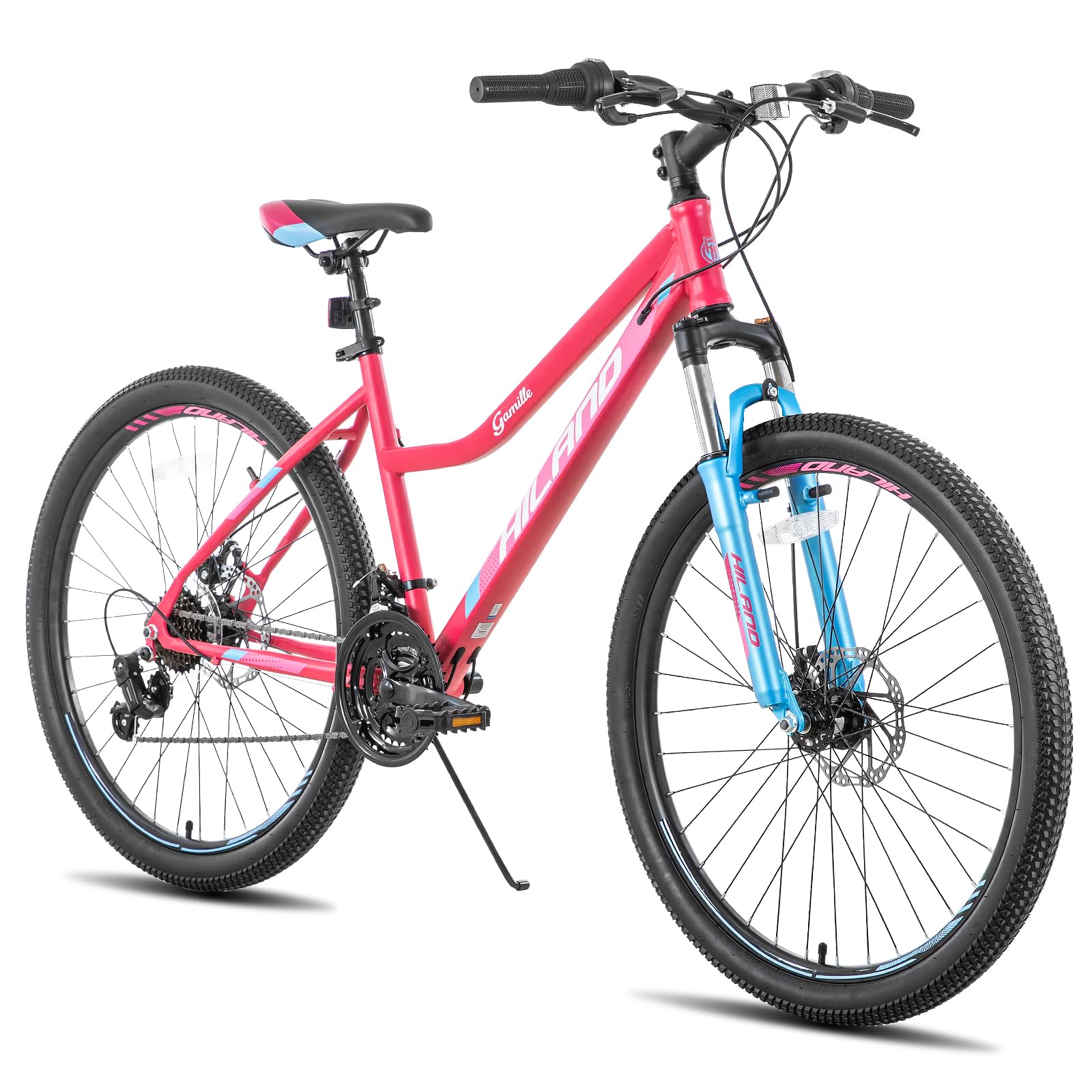 HH HILAND 26 Inch Womens Mountain Bike, with Step-Through Frame, 21 Speeds, Suspension Fork MTB ...