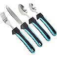 BodyHealt Easy Grip Adaptive Utensils - 4pcs Weighted Flatware for ...