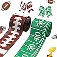 Amazon.com: Threetols 2 Rolls 10 Yards Football Wired Edge Ribbons, 2 ...