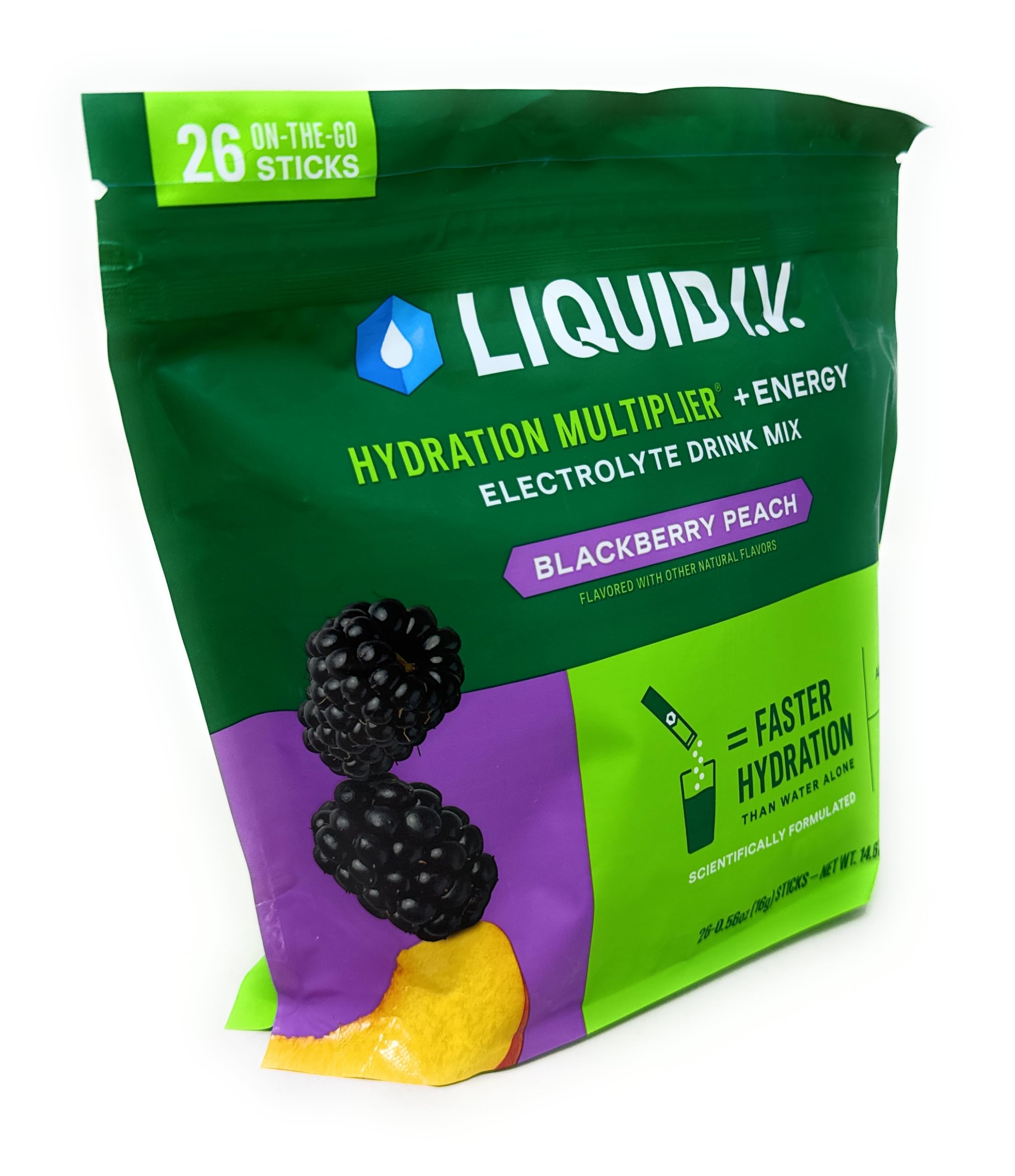 Liquid I.V. Hydration Multiplier + Energy Drink Mix, BlackBerry Peach (26 Pack) on Galleon ...