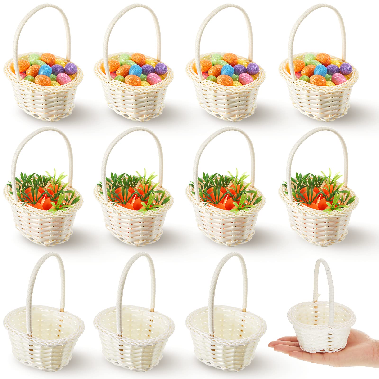Taiyin 332 Pcs Mini Easter Party Favor Supplies Mini Easter Baskets ...