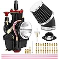 Amazon.com: PWK 26mm Carburetor Racing Carb Kits with Air Filter 10pcs Main Jets 10pcs Slow ...
