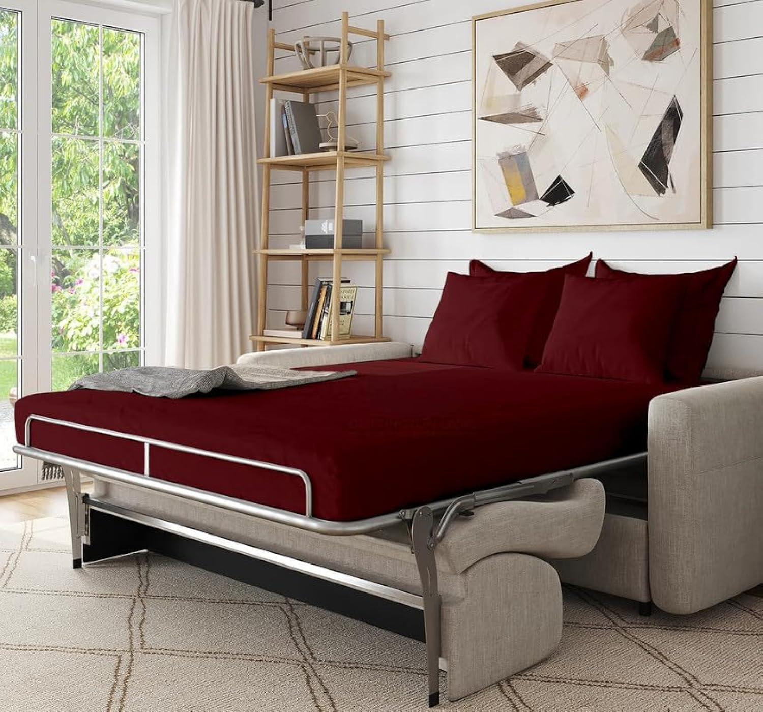 Full Sleeper Sofa Bed Sheet Set - 400 Thread Count 100% Egyptian Cotton ...