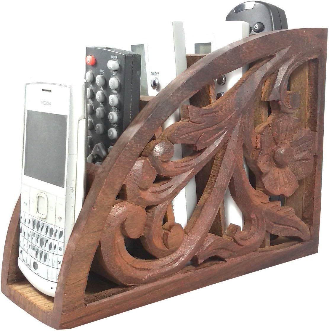 Amazon.com: Handmade Wooden Remote Holder, A/c TV Remote Holder Stand ...