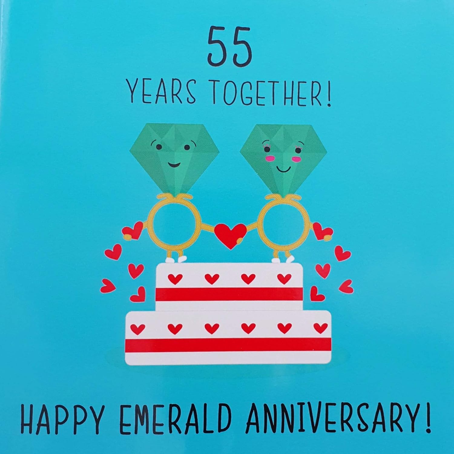 55th Wedding Anniversary Card Emerald Anniversary Amazon co uk 