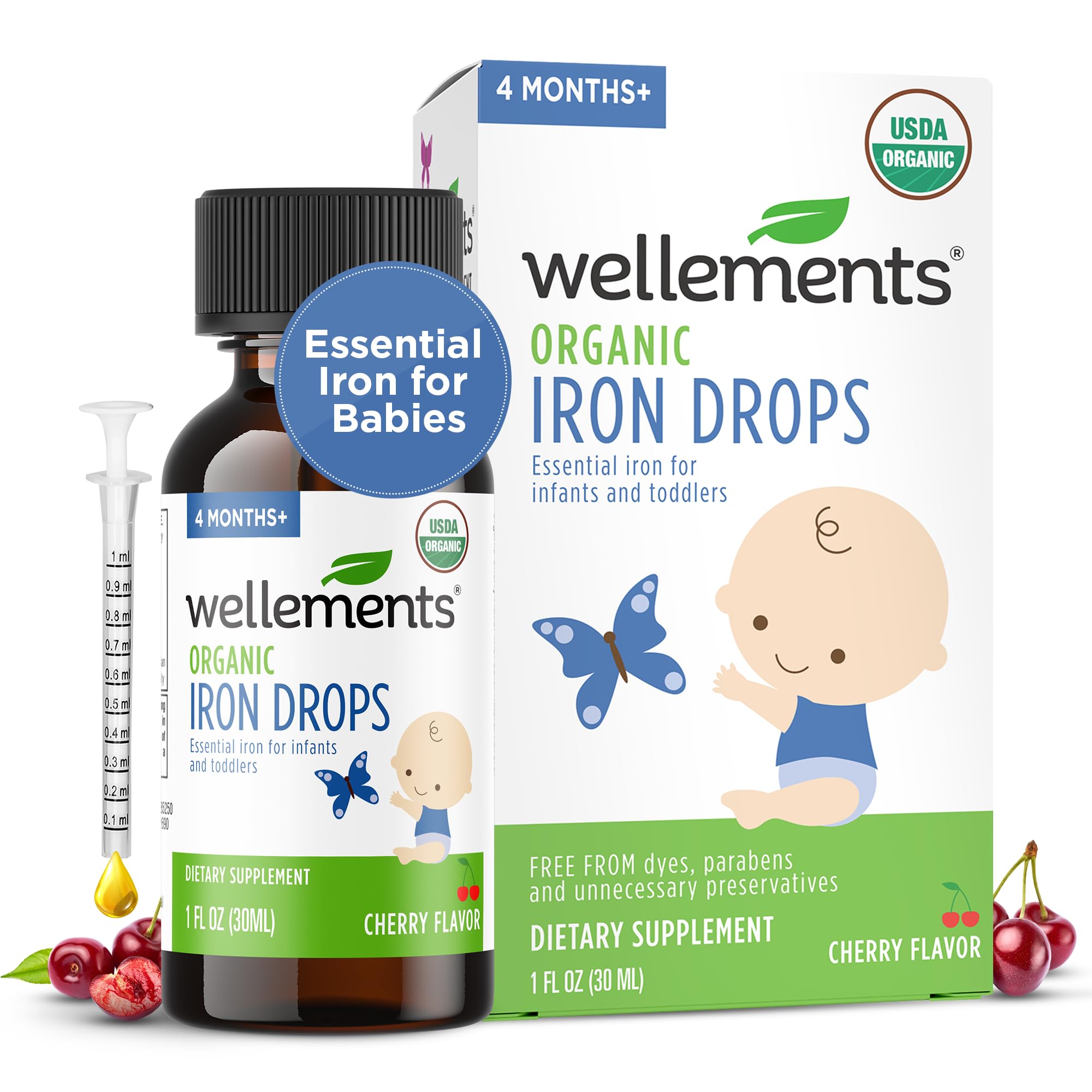 Mua Wellements Organic Iron Drops for Newborn+ Babies (1 Fl Oz ...