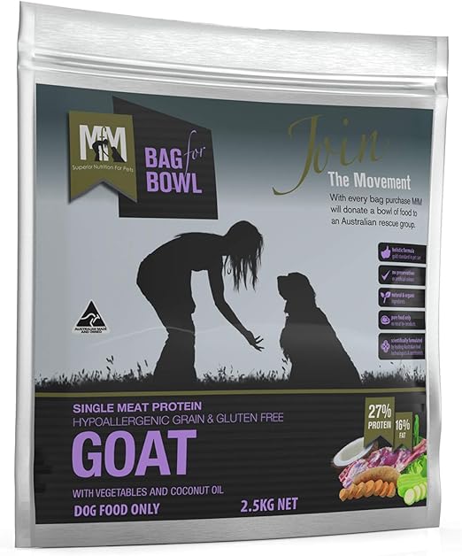 Meals for Mutts 2.5kg Goat Single Protein Grain Free Adult Dog Dry Food ...