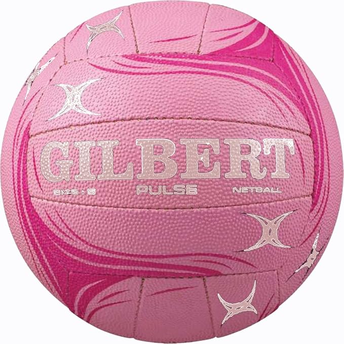 Gilbert Netball Team Sports Rubber Surface Pulse Match Quality Ball ...