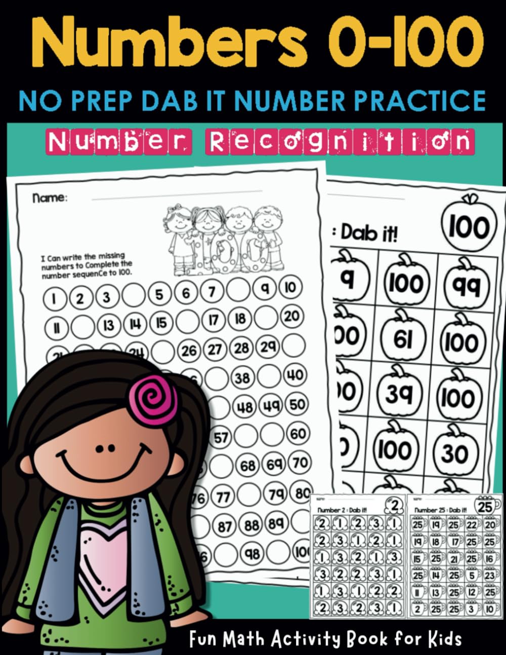 Mua Number Recognition Fun Math Activity Book for Kids 0-100: No Prep ...