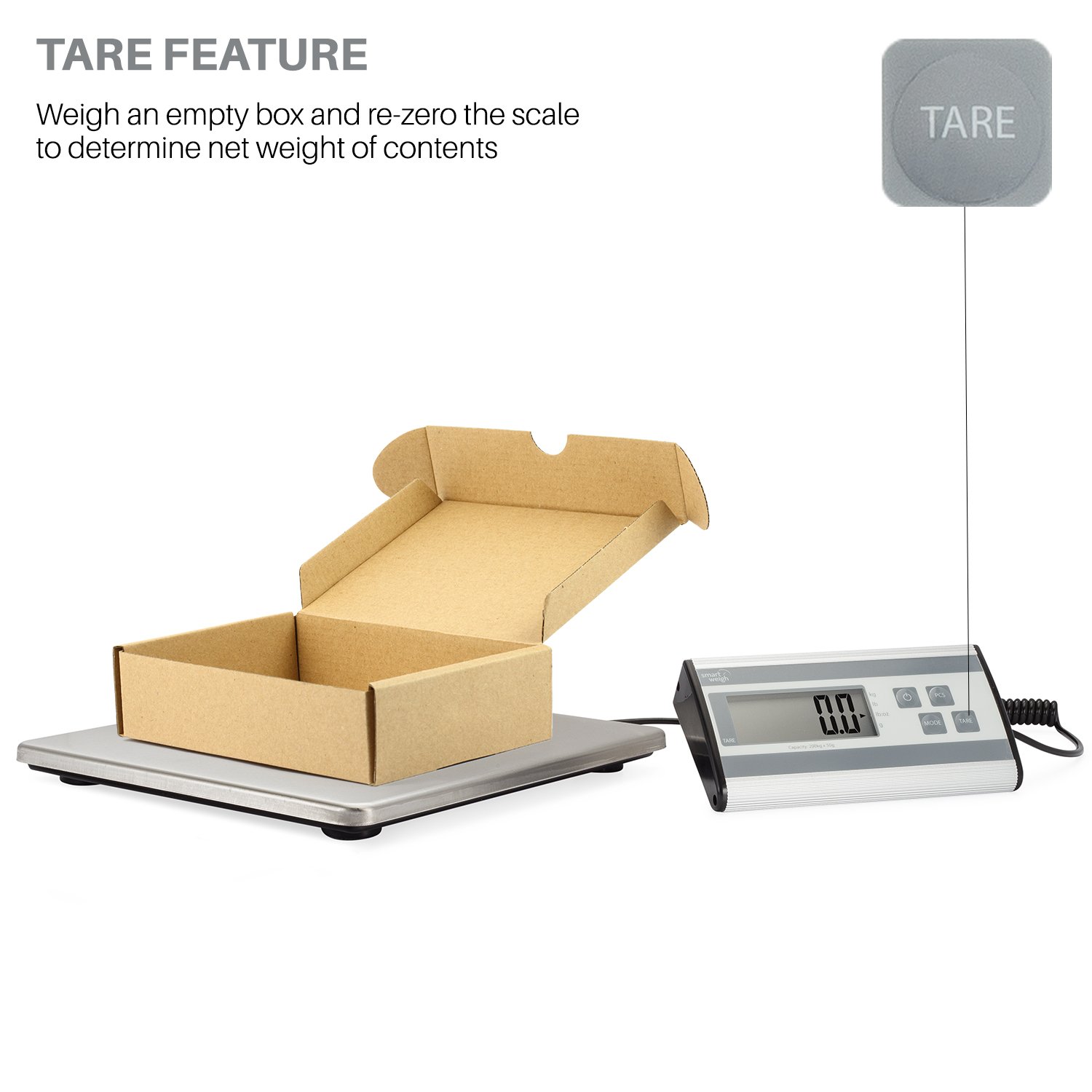 Smart Weigh 440lbs x 6 oz. Digital Heavy Duty Shipping and Postal Scale ...