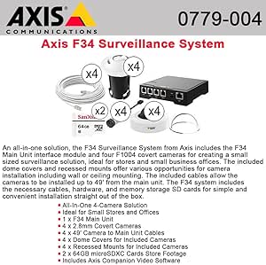 Amazon.com : Axis Communications F34 Surveillance System with 4XF1004 ...