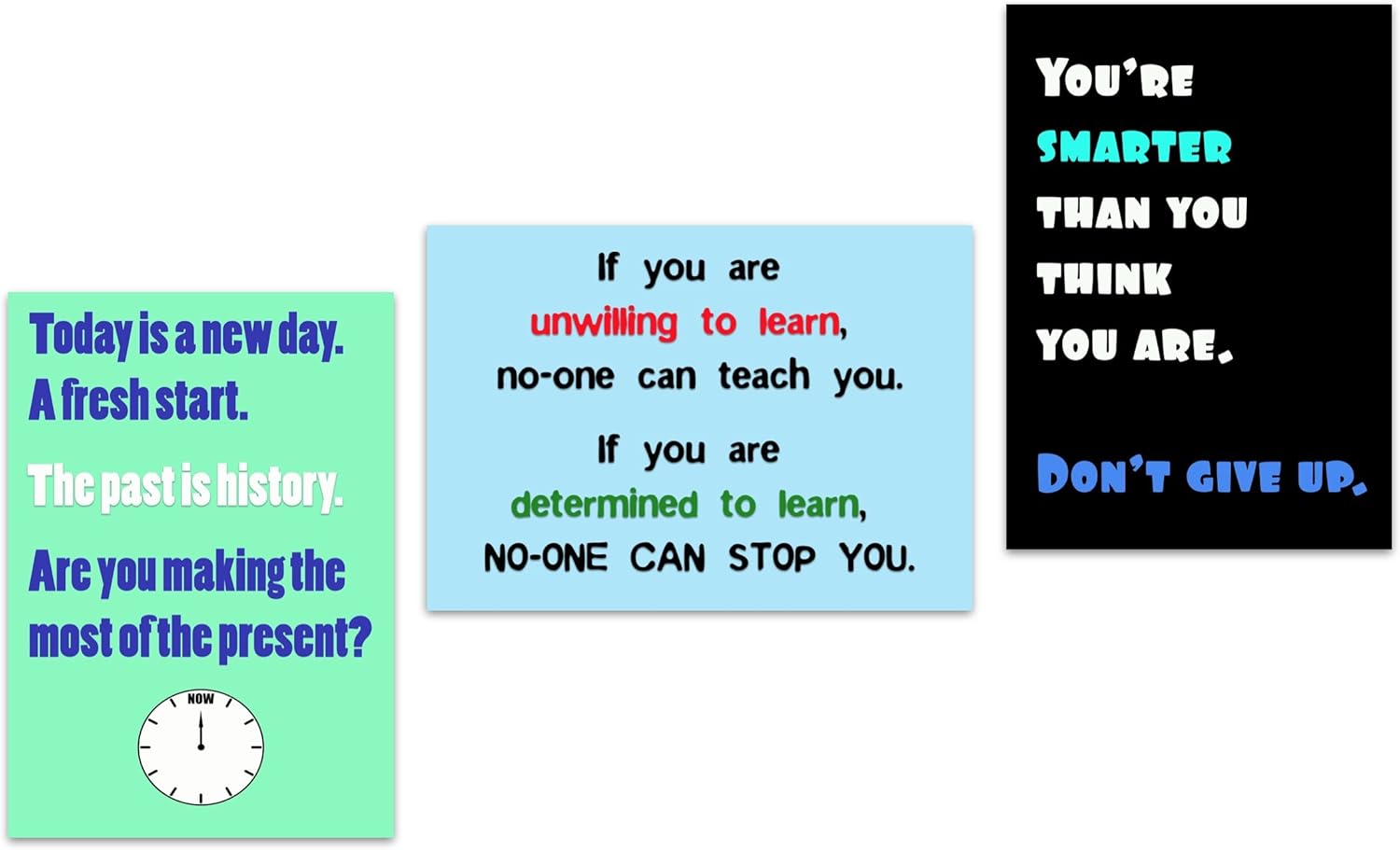 3 pack of motivational posters – growth mindset – perfect for the ...