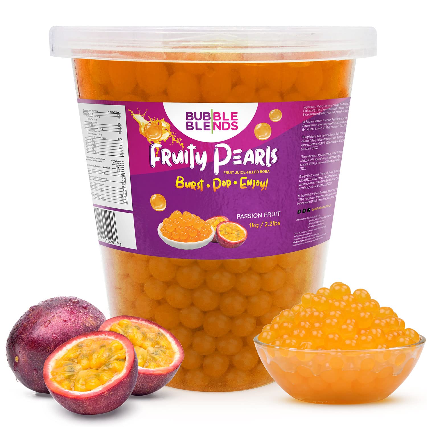 Mua Bubble Blends Passion Fruit Popping Boba (2.2lbs) -Popping Pearls ...