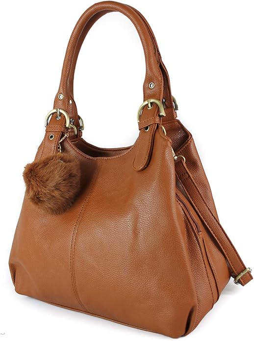 Woman's Multi Compartments Large Shoulder Bag Tote Handbag with Twin ...