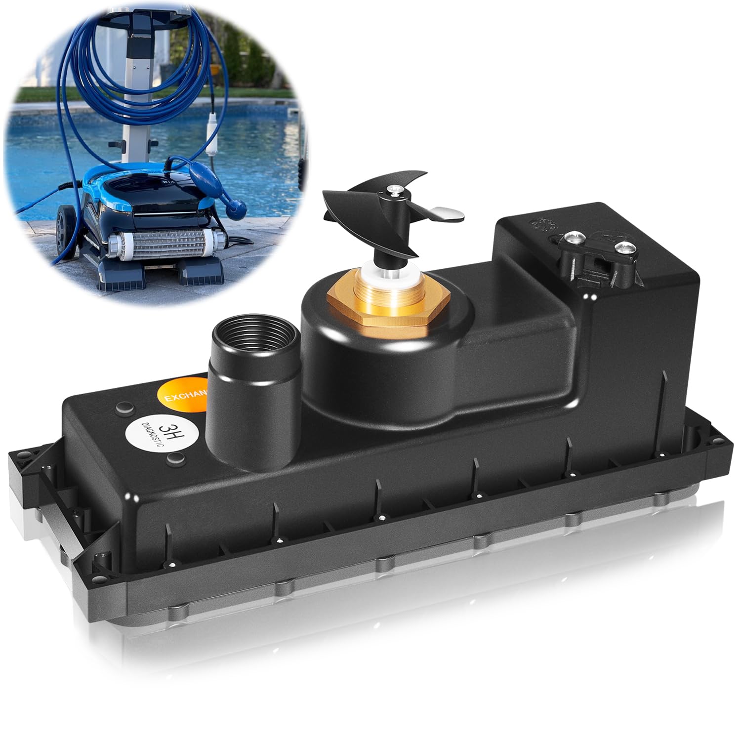 Motor Assembly for Dolphin Robotic Pool Cleaners, 9995372RD-EX, Black ...